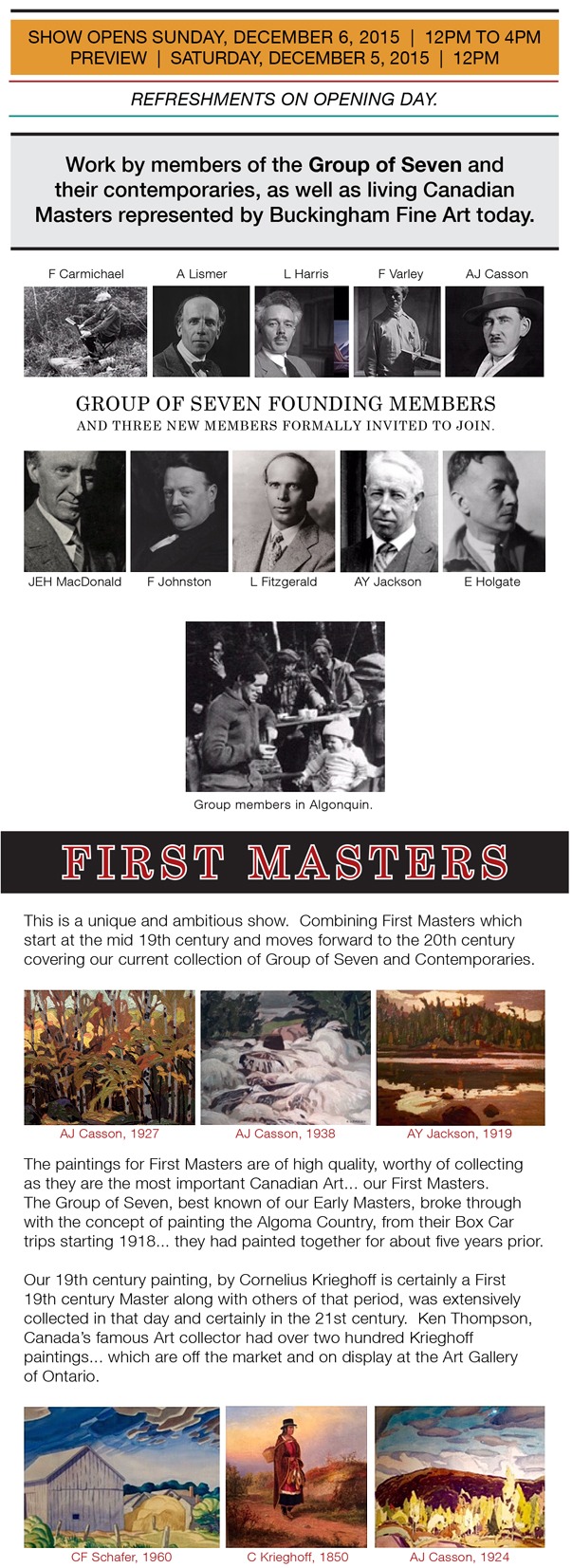 First Masters - Modern Masters Show - Buckingham Gallery of Fine Art